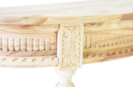 Camille Demilune | Neoclassical Wood Accent Table | Ave Home