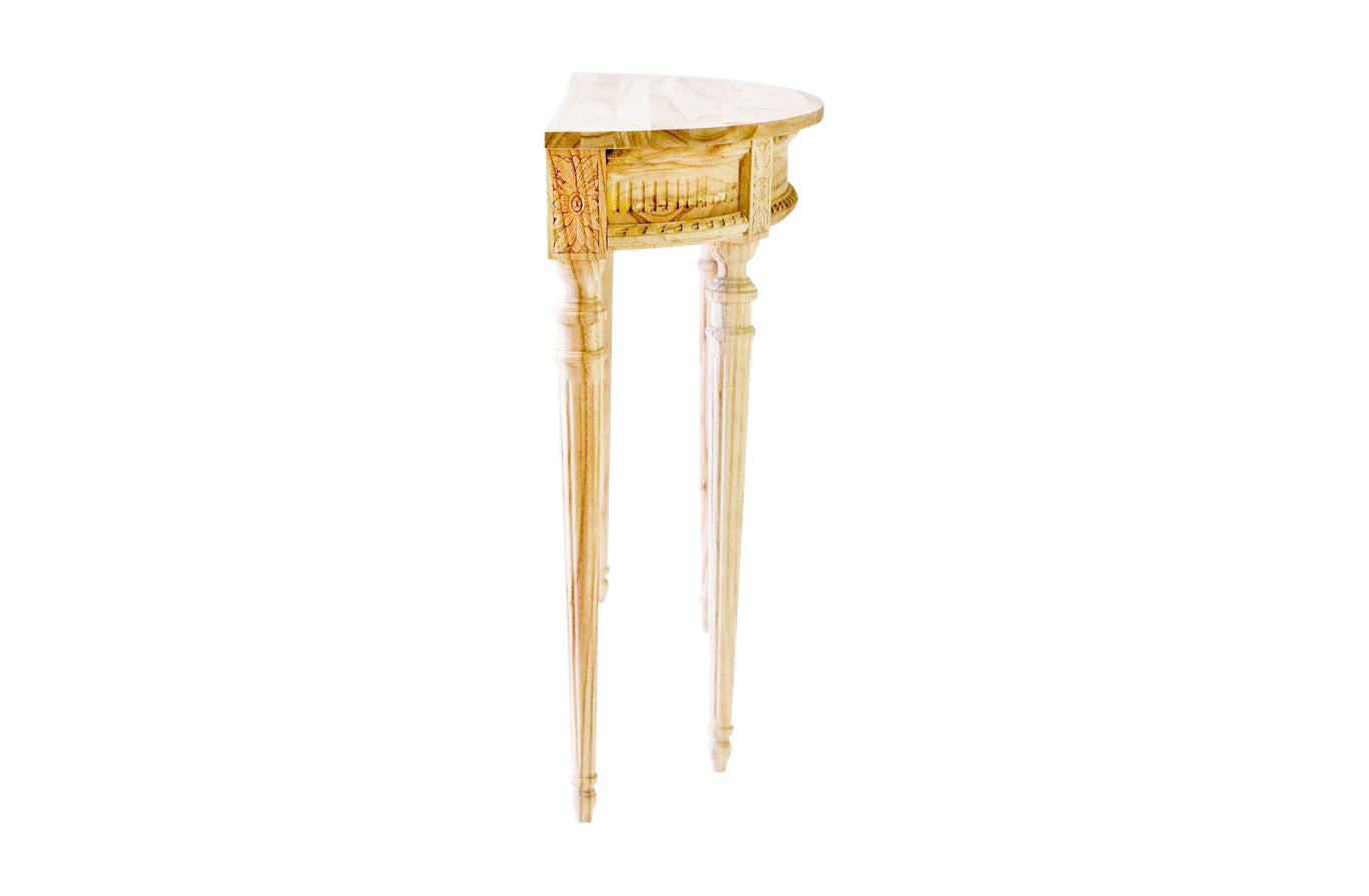 Camille Demilune | Neoclassical Wood Accent Table | Ave Home