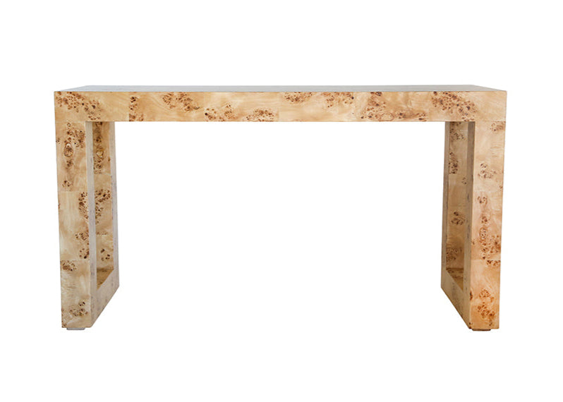 Chloe Burl Console | Burl Wood Parsons Table | Ave Home